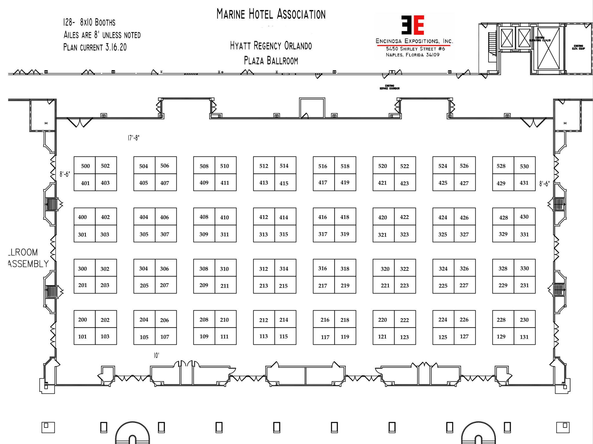 MHA 20 floorplan V 1 plaza | Marine Hotel Association